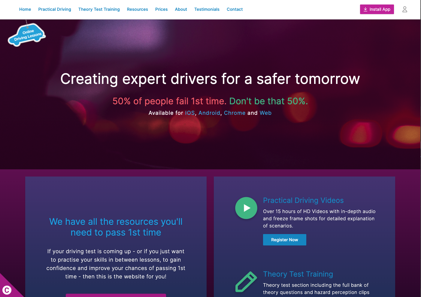 Home | Online Driving Lessons